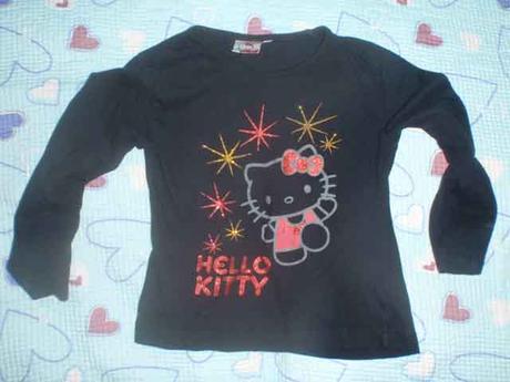 Černé triko dl. rukáv s hello kitty, sanrio,104 - 120 Kč Od prodejkyně ivo7814 | Bazar - Modrý koník